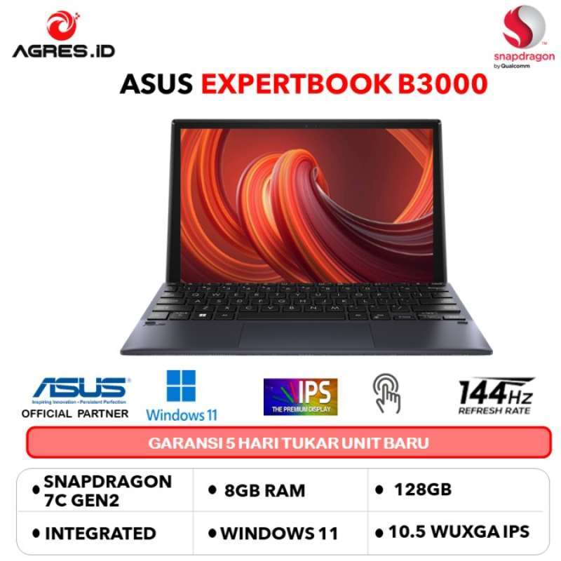 Jual ASUS EXPERTBOOK B3000 SNAPDRAGON 7C GEN2 8 CORE 8GB 128GB W11 10.5 di Seller Agres ID Medan ...