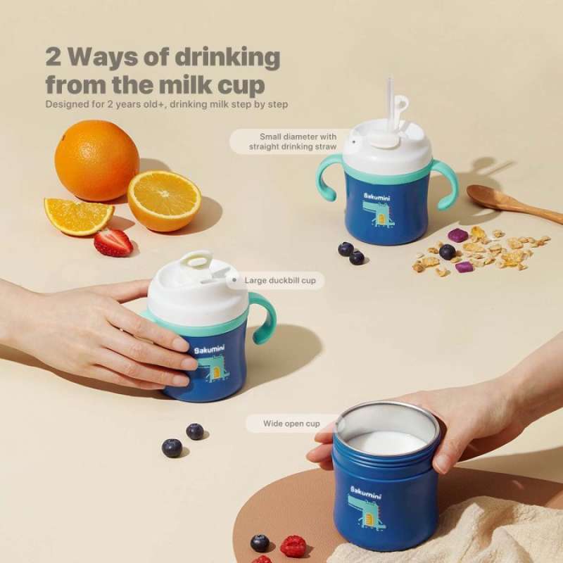 Promo Sakumini Botol Susu Stainless Steel Milk Cup Gelas Hisap - Saku ...