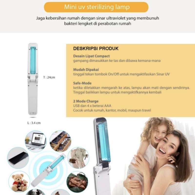 Promo Mini UVC Sterilizer Portable Lamp lampu uvc handheld Diskon 26% di Seller Luarbiasa Shop ...