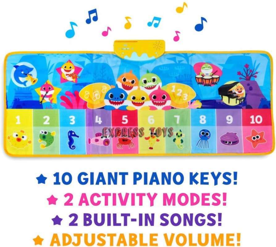 Promo Pinkfong Baby Shark Official Step & Sing Piano Dance Mat by ...