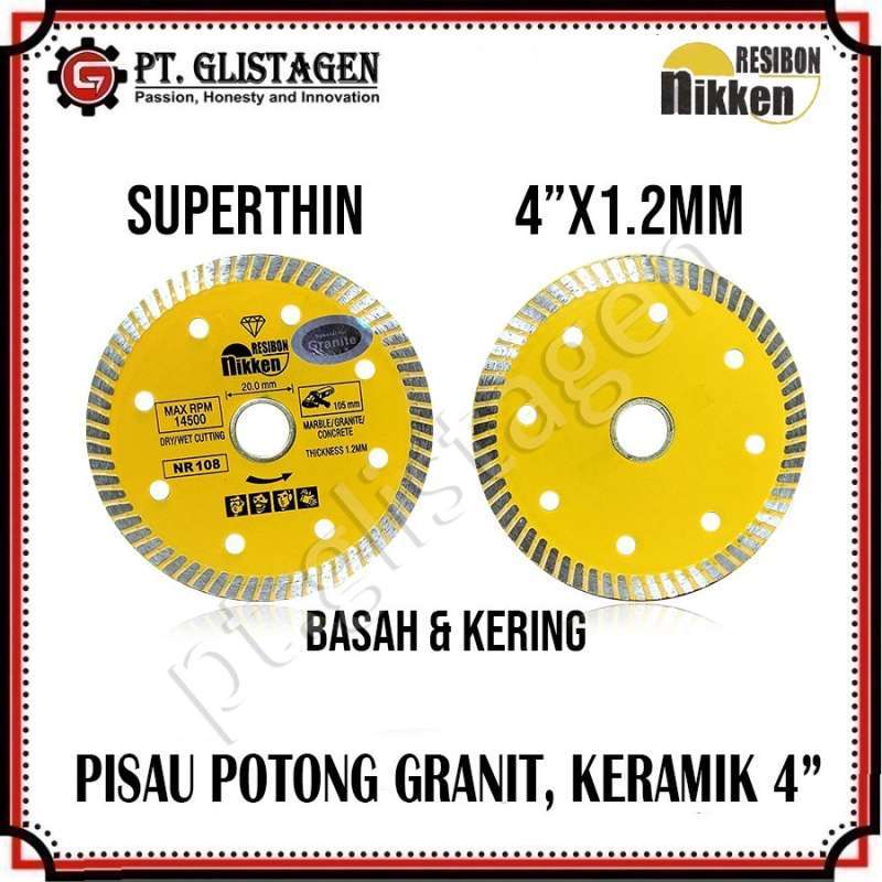 Jual Nikken Resibon Diamond Wheel Turbo 4 Mata Pisau Potong Granit ...