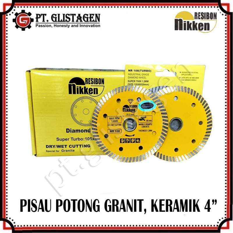 Jual Nikken Resibon Diamond Wheel Turbo 4 Mata Pisau Potong Granit ...
