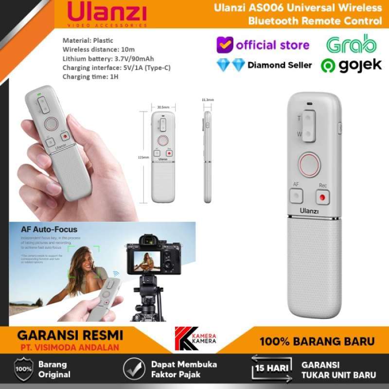 Promo ULANZI AS006 UNIVERSAL WIRELESS BLUETOOTH REMOTE CONTROL Diskon 50% di Seller XionStore ...