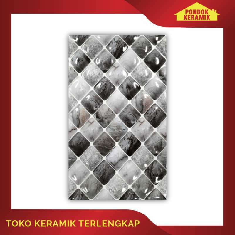 Promo Keramik Dinding Motif Timbul Signature 25x40 Catarina Deco Grey ...