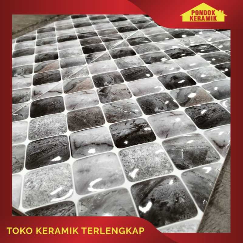 Promo Keramik Dinding Motif Timbul Signature 25x40 Catarina Deco Grey ...