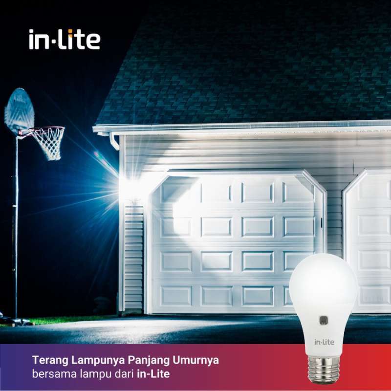 Jual Lampu LED In-Lite Sensor cahaya 9w 9 watt menyala otomatis malam ...