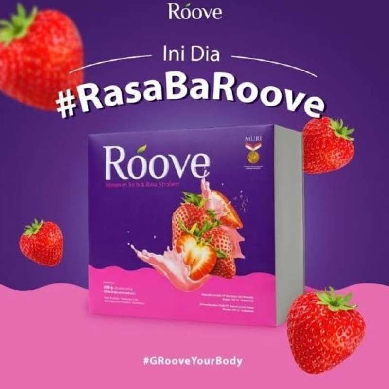 Jual ROOVE Collagen Drink Strawberry 10 20 Sachet Rovee kolagen colagen ...