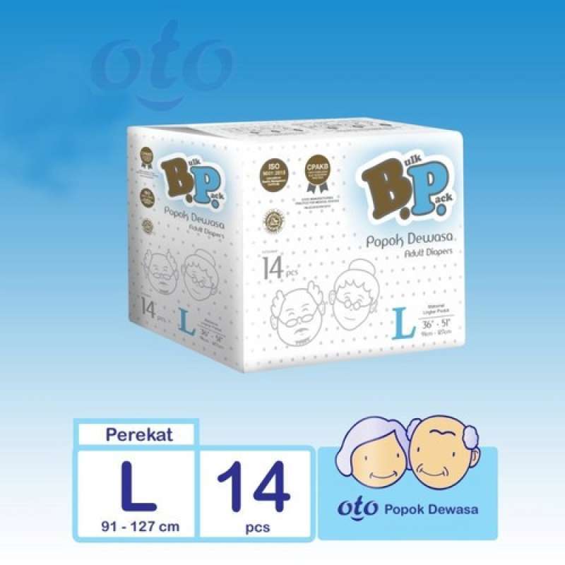 Jual Bp Adult Diapers / Popok Perekat Dewasa Orang Tua Size L Isi 14 Di ...