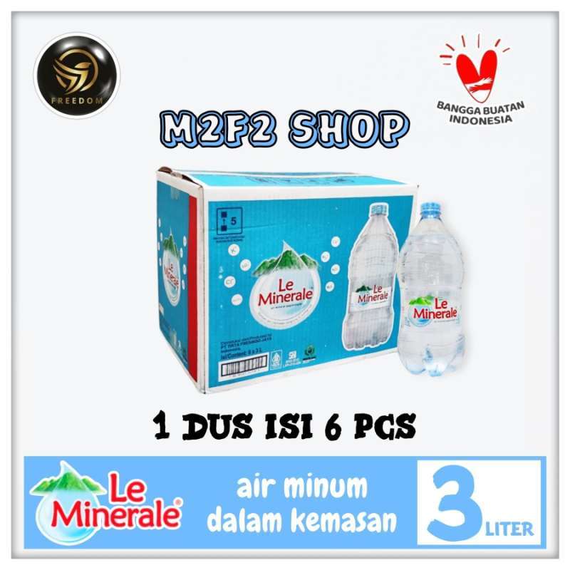 Promo Air Mineral Le Minerale Baby Galon + Isi 3 Liter (kemasan Karton ...