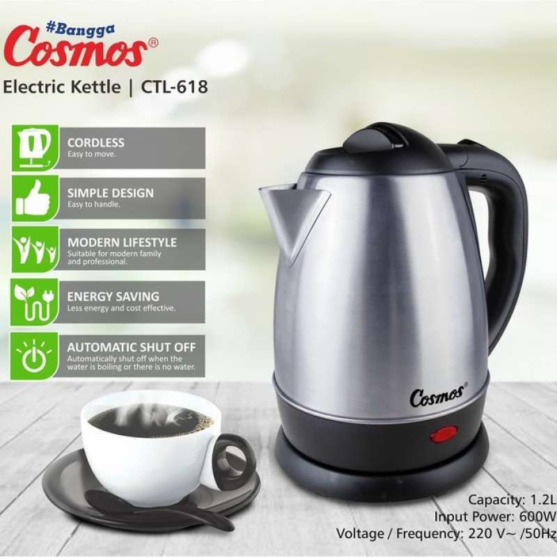 Jual Kettle Listrik Stainless Cosmos Original, Murah & Diskon April ... Jual Kettle Listrik Stainless Cosmos Original, Murah & Diskon April ...