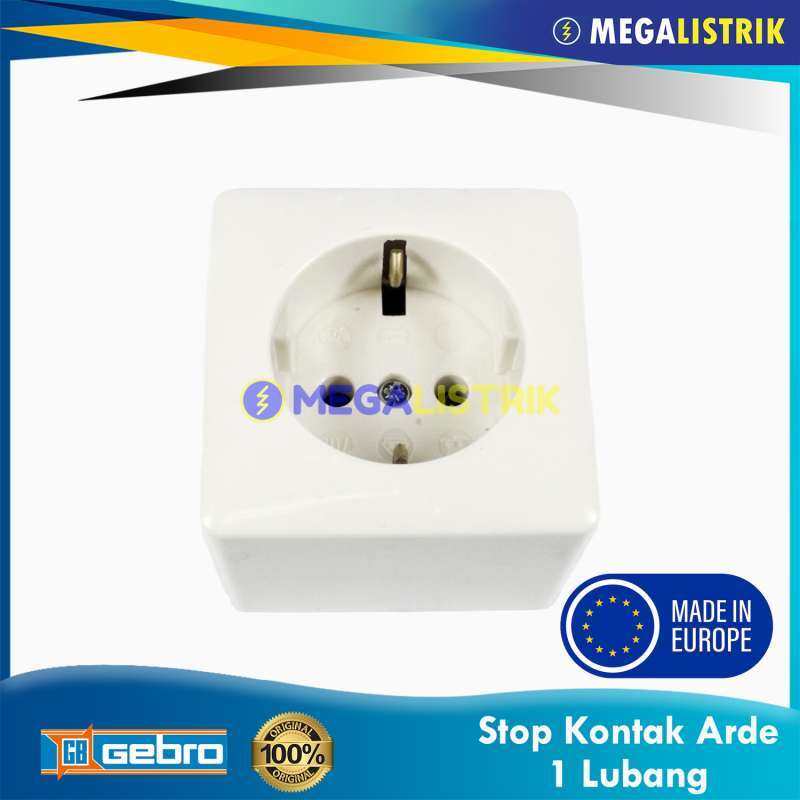 Jual Gb Gebro Stop Kontak Arde Outbow 1 Lubang / Socket Outlet Jerman ...