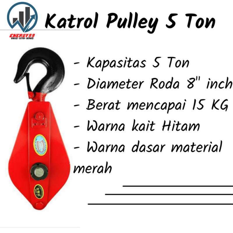 Promo KATROL PULLEY 5 TON | KATROL PULLEY BLOCK 5 TON / 8 INCH Diskon 9 ...