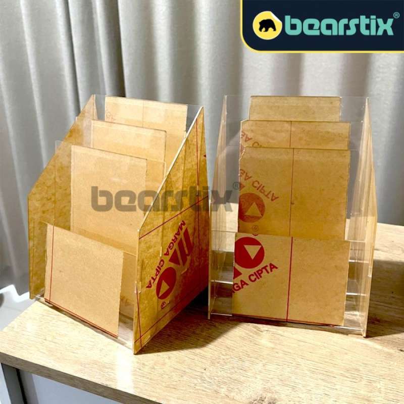Jual Rak Brosur Susun Akrilik 3 Tingkat Flyer Holder Selebaran Counter ...