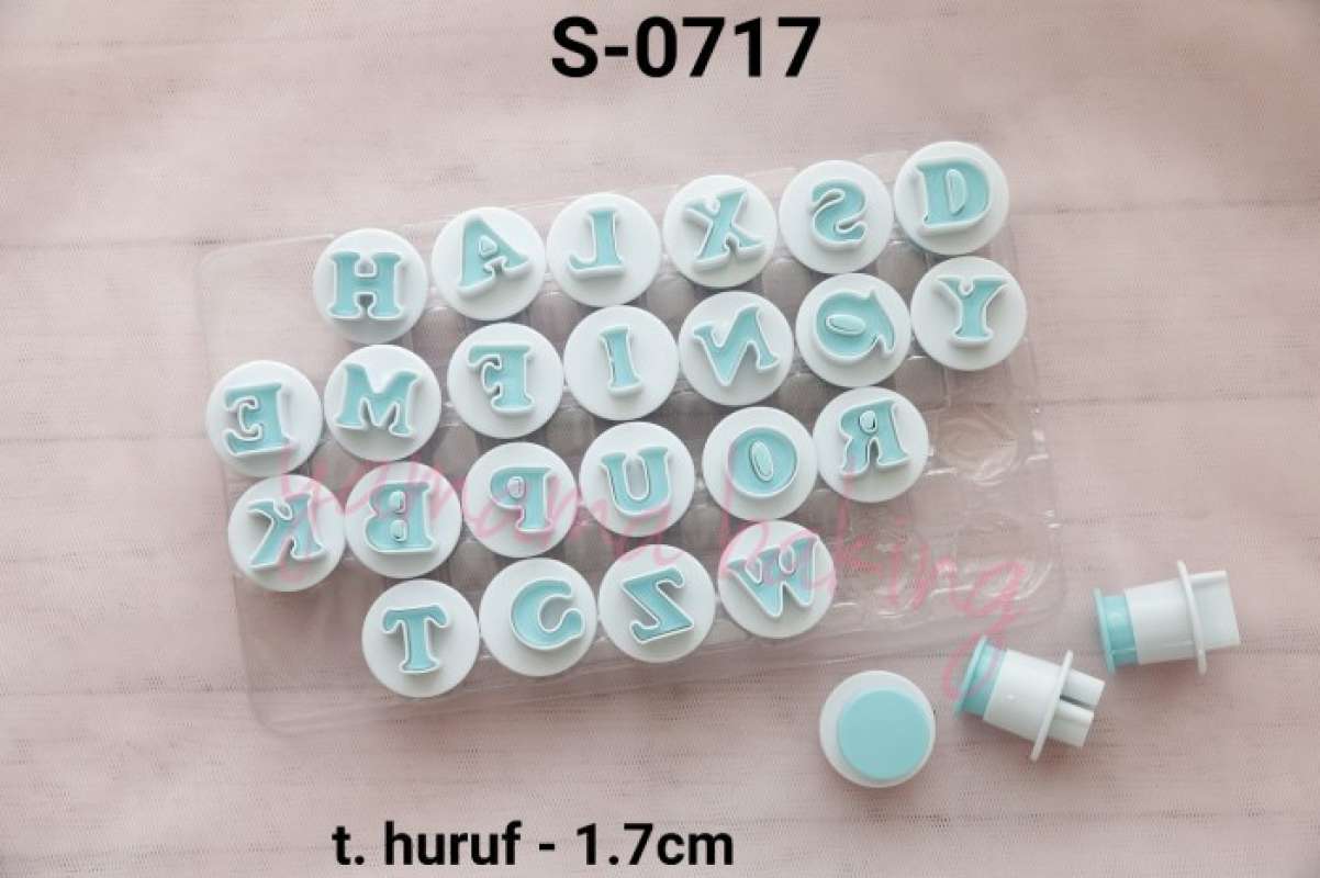 Promo S-0717 Plunger cutter huruf abjad abc fondant tool set Diskon 23% ...