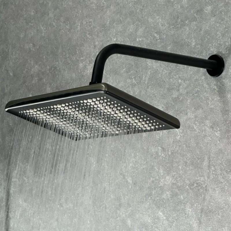 Promo SHOWER HEAD TIANG KEPALA PANCURAN KAMAR MANDI HITAM MINIMALIS ...