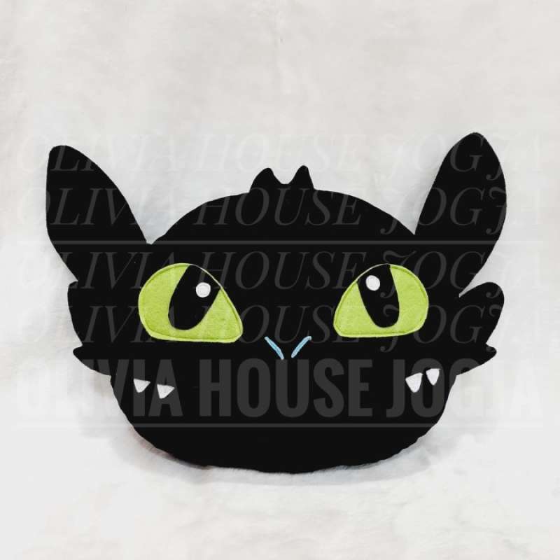 Promo Bantal Toothless How to Train Hitam Bantal Naga Hitam Toothles ...
