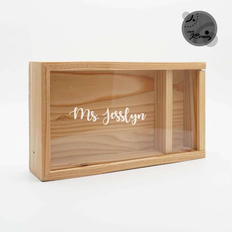 Jual Box Buchanania Kotak Kayu Pinus Tutup Akrilik & Slot Flahsdisk ...