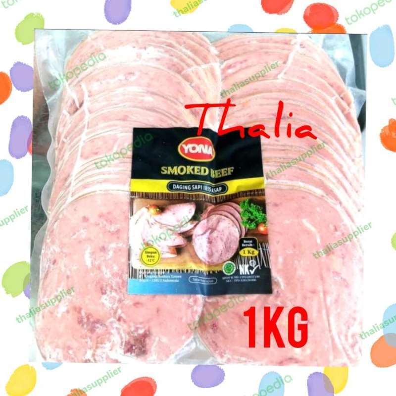 Jual Yona Smoked Beef Daging Sapi Iris Asap 1kg 100% Halal Di Seller ...