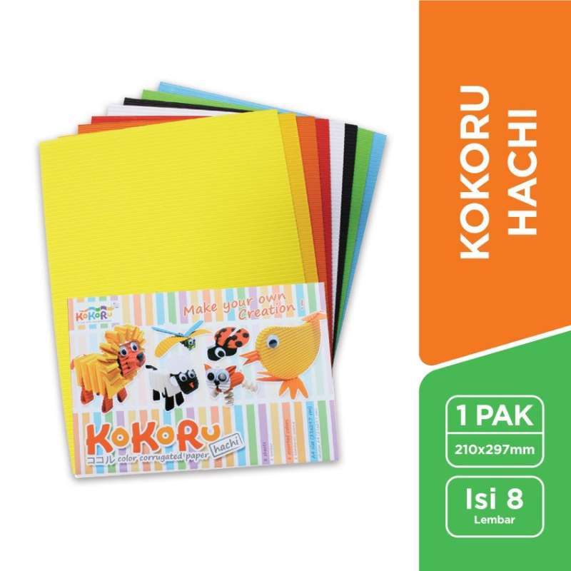 Jual [SET] Kertas Bergelombang Lipat / Corrugated Paper A4 - Kokoru ...