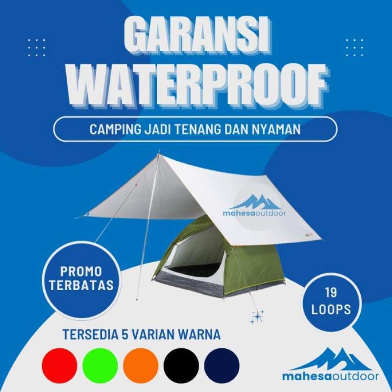 Promo SALE FLYSHEET 3X3 MAHESA OUTDOOR WATERPROOF TARP TENT ATAP TENDA ...