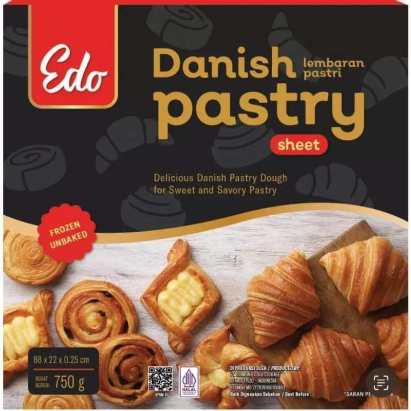 Promo Edo Danish Pastry Sheet (kulit Pastry) 750 Gr Diskon 51% Di ...