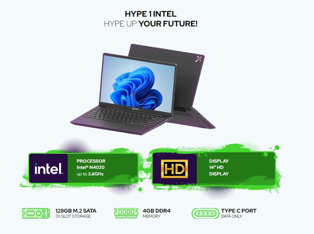 Jual Axioo Hype 1 Intel Celeron N4020 RAM 4GB SSD 128GB Windows 11 ...