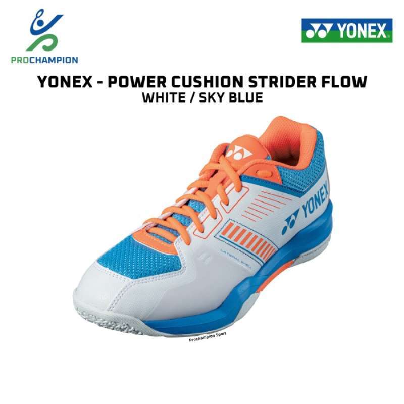 Jual Sepatu Badminton Yonex Power Cushion Strider Flow White Sky Blue ...