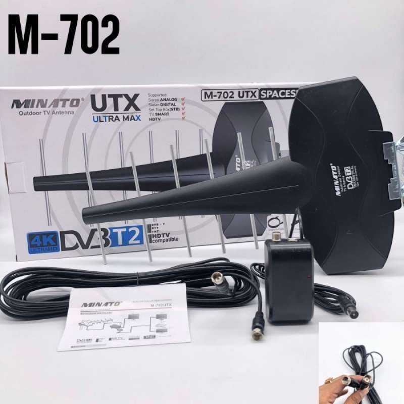 Promo minato M702 Antena Digital 2tv M-702 UTX kabel10m Indoor Outdoor ...