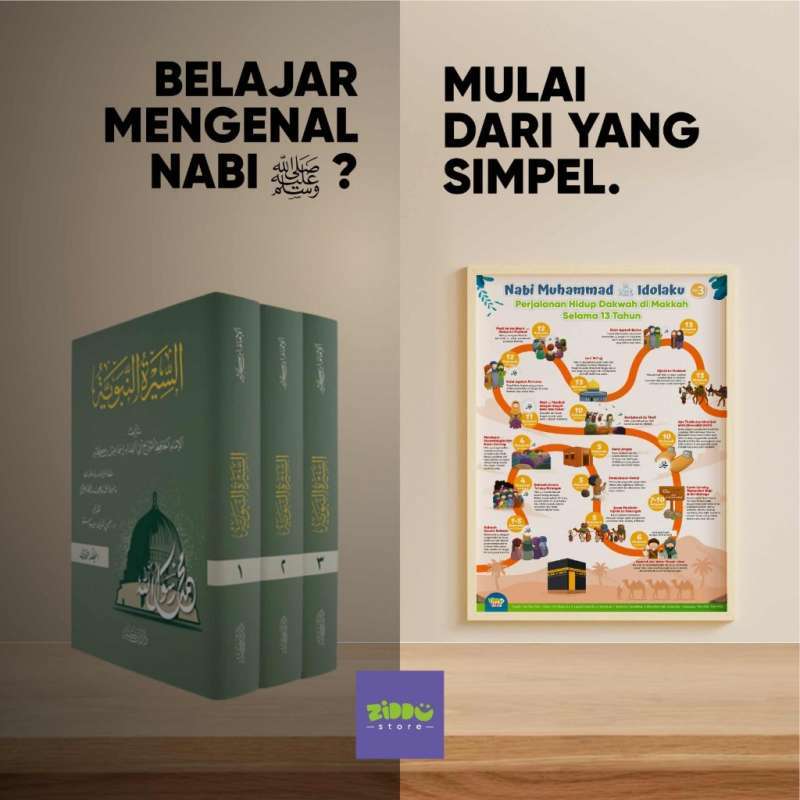 Promo Poster Sirah Nabi ISI 5 Lembar SERI 1 Siroh Nabi Muhammad ...