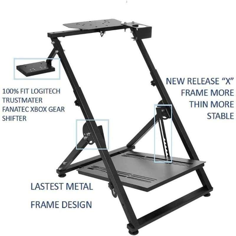 Jual Racing Simulator Steering Wheel X-stand Cockpit Kokpit Folding ...