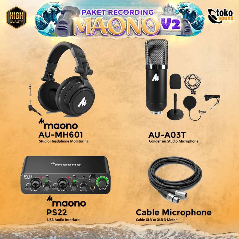 Jual PAKET RECORDING MAONO V2 - MAONO PS22 - MAONO AU A03T - MAONO ... Jual PAKET RECORDING MAONO V2 - MAONO PS22 - MAONO AU A03T - MAONO ...