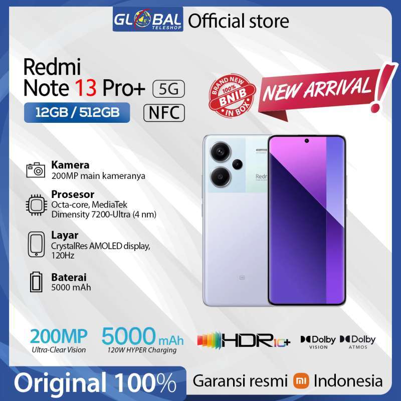 Jual Xiaomi Redmi Note 13 Pro Plus 5g 12/512gb Garansi Resmi - Black Di Seller Global Teleshop ...