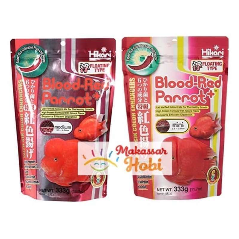 Promo Hikari Blood Red Parrot Size Medium & Mini Makanan Pakan Ikan 333 ...