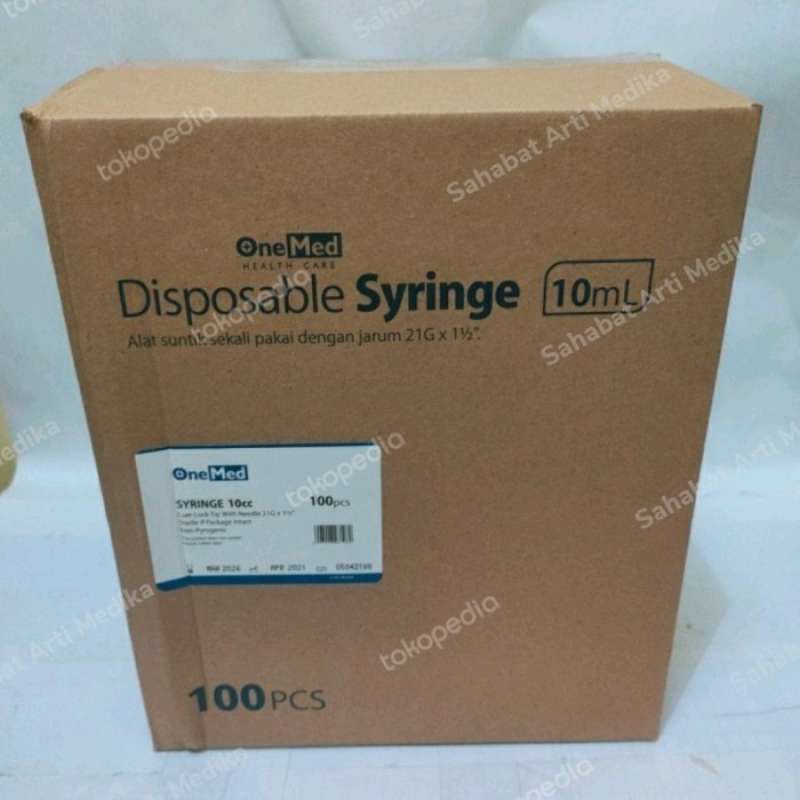 Promo Disposable Spuite 10cc Syringe 10ml OneMed Box 100pc Diskon 33% ...