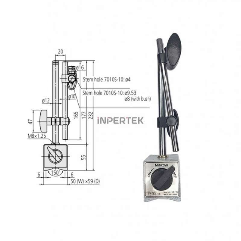 Promo Paket Dial Indicator MITUTOYO 2046A + Magnetic Base 7010S-10 Stand Gauge Indikator Set ...