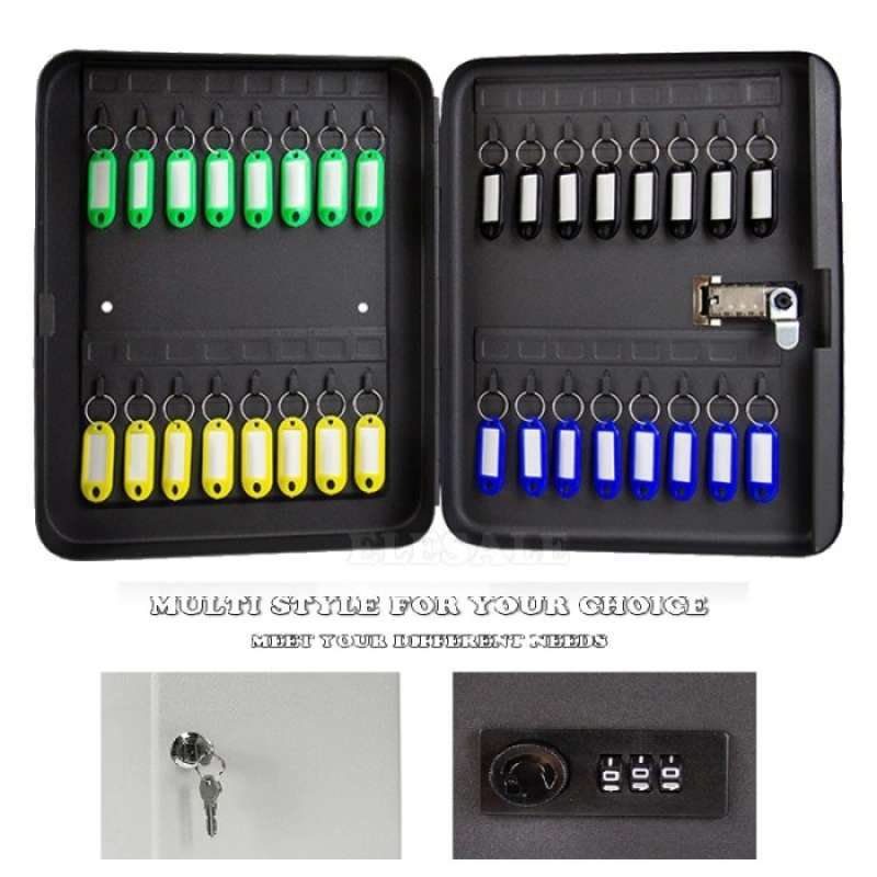 Promo Metal Safety Lock Key Box Hook 48 Keys - Tempat Penyimpanan Kunci ...