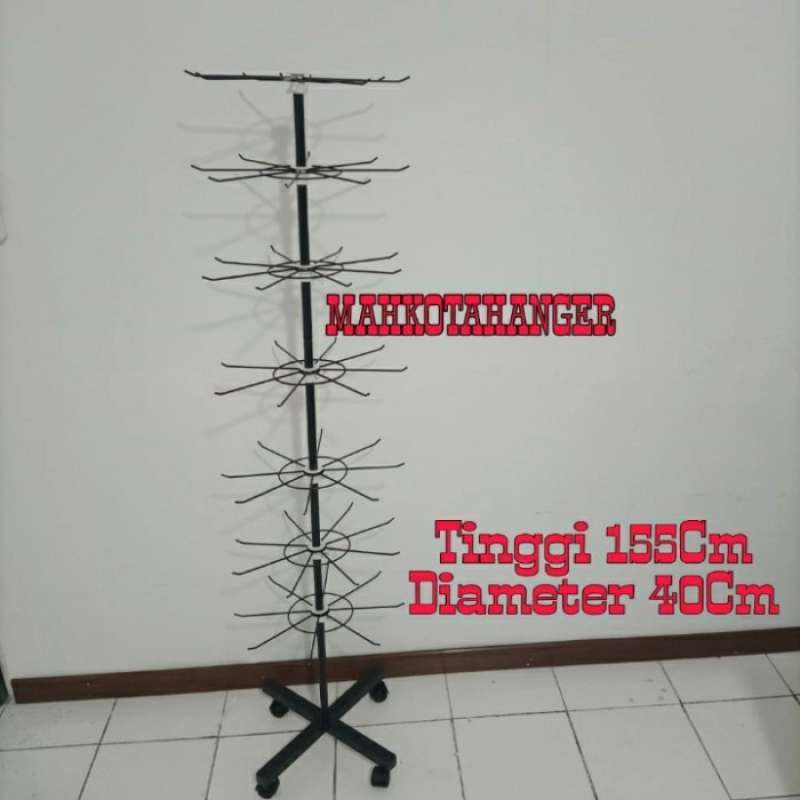 Promo Rak Display Putar Matahari 7 Susun Gantungan Aksesoris Display ...