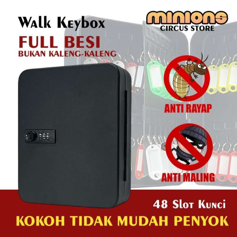 Promo WALK KEY BOX Isi 48 Slot Kotak Kunci Dinding FULL BESI Warna ...