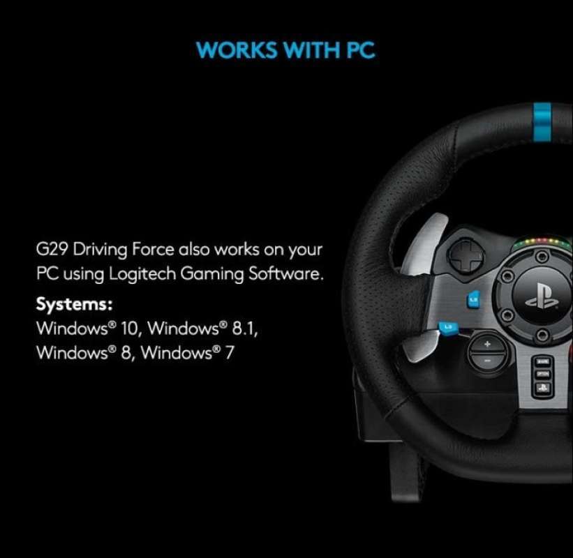 Promo Logitech G29 Driving Force Racing Wheel and Pedal for PC, PS4 and ...