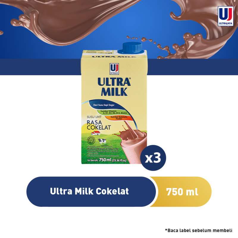 Jual Ultra Milk Susu UHT 750ml [Paket isi 3pcs] - Mix Variant/ Full ...