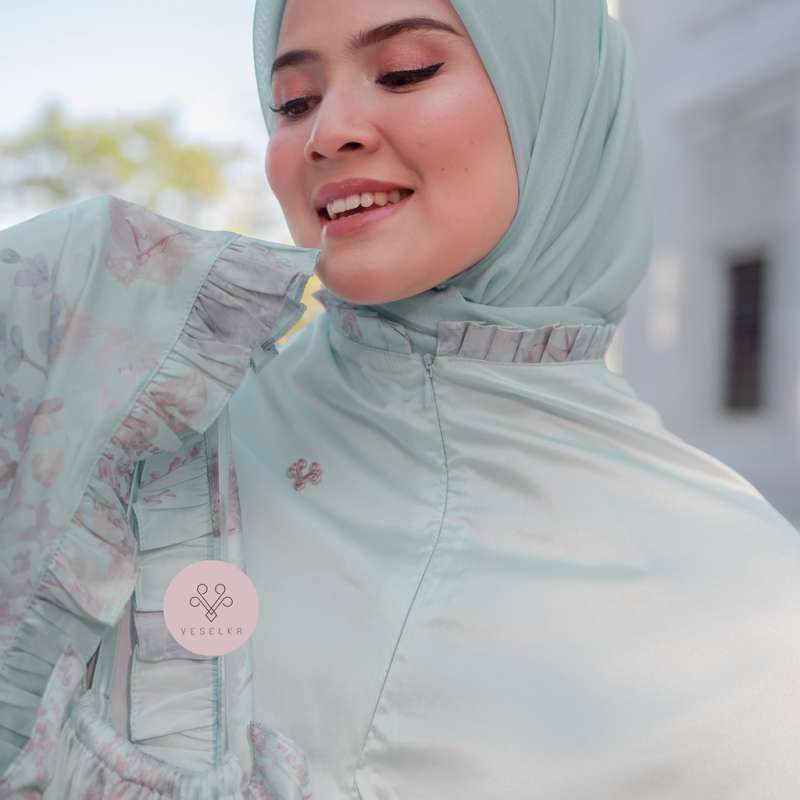 Promo Mukena Dewasa Blue Mosque Mukena Jumbo Signature Prayer Set ...