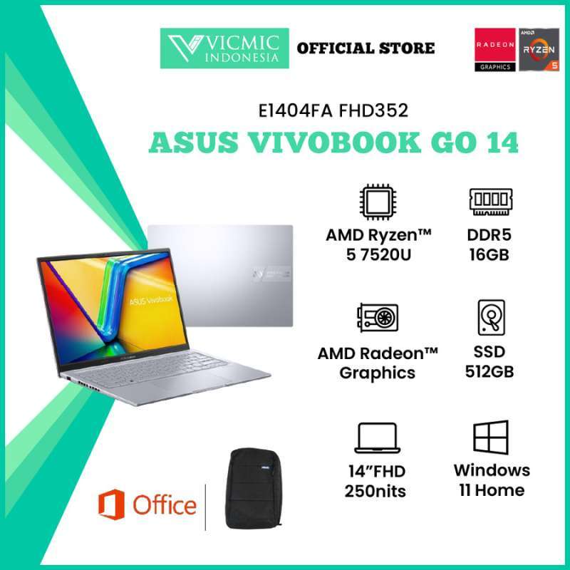 Jual ASUS VIVOBOOK GO 14 E1404FA FHD352 [AMD R5-7520U/ 16GB/ 512GB/ FHD ...