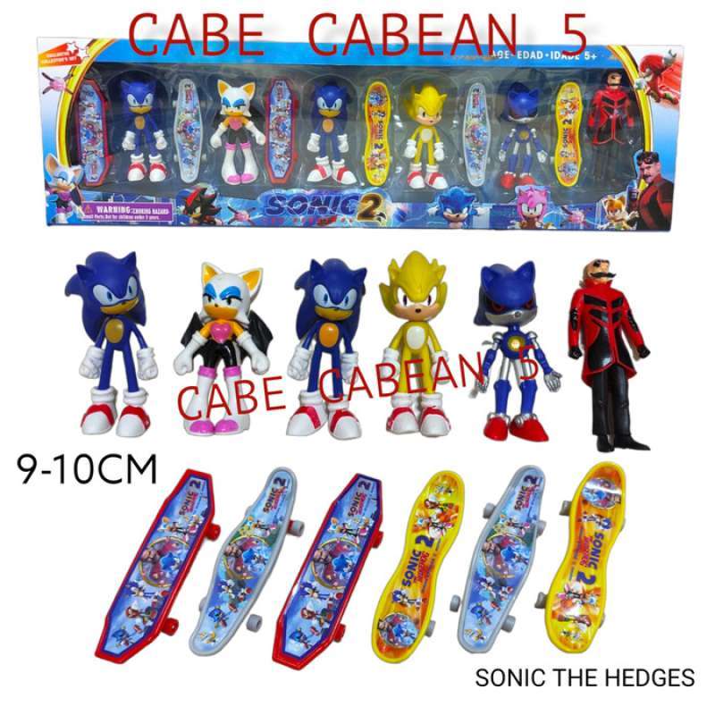 Promo MAINAN SONIC THE HEDGEHOG SET 6 ACTION FIGURE Diskon 23% di ...