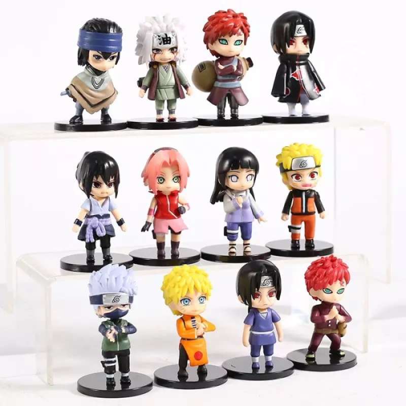 Jual Action Figure Naruto Shippuden Set 12 Pcs Chibi Topper Mainan ...