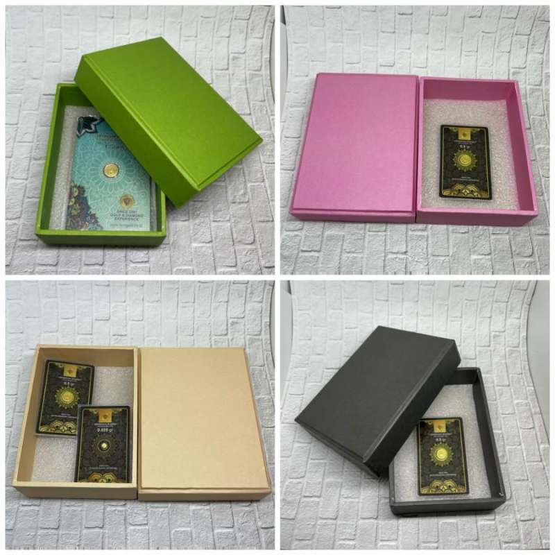 Jual Kotak mini gold polos - hard box antam - box kado emas - - Hijau ...