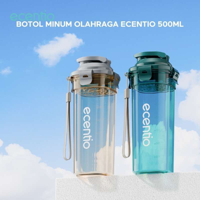Promo New Ecentio Botol Minum Sport 500ml - Portable Bertali dan ...