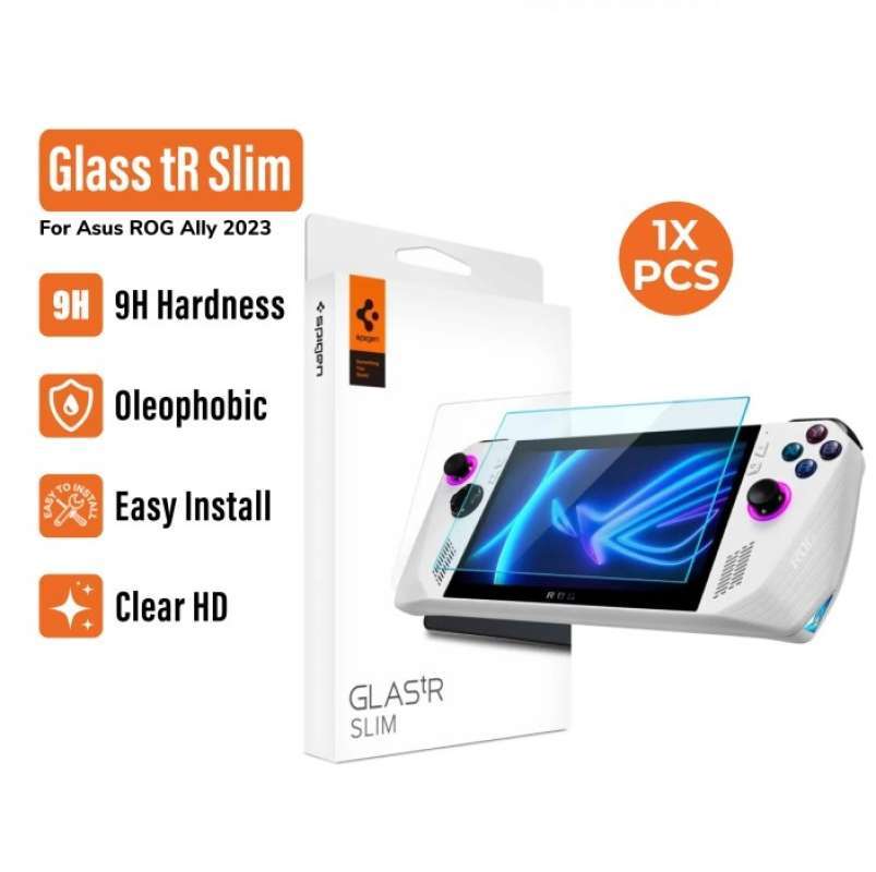 Jual Tempered Glass Asus Rog Ally 2023 Spigen Glas Tr Slim Cover Clear ...