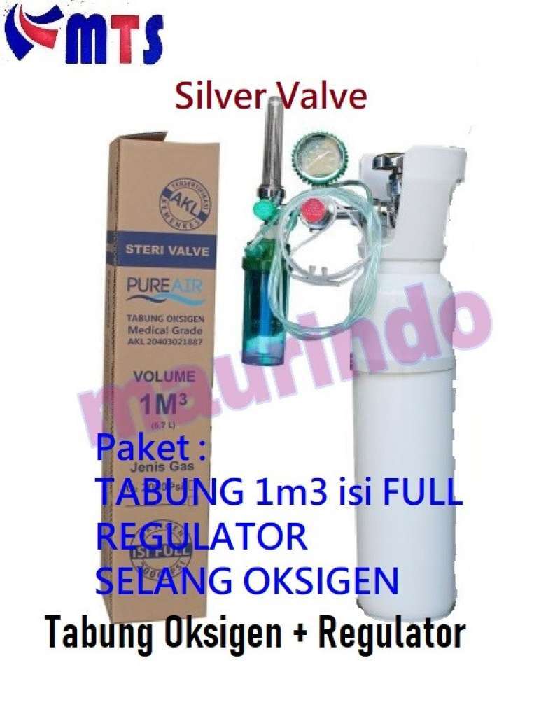 Promo Tabung O2 1m3 Tabung Oksigen Dan Regulator O2 1 M3 Isi Full Siap ...