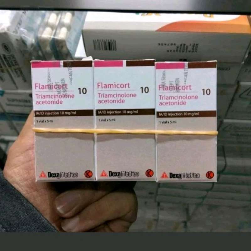 Jual Asli Flamicort_triamcinolone 10 Mg Injeksi / Box Persamaan/trilac ...