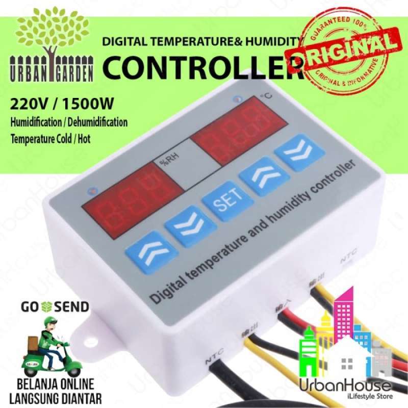 Promo Kontrol Suhu dan kelembaban otomatis Digital Thermostat Hygrostat Diskon 23% di Seller ...